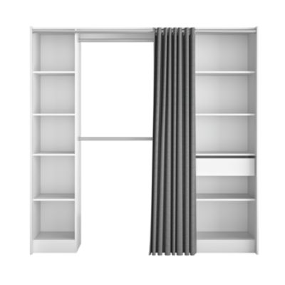 Kit dressing 2 colonnes réversibles avec rideau L. 200 x H. 200 x P. 48 ...