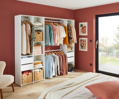 Kit dressing 3 colonnes Aquarius H. 200 cm x L. 214 cm blanc | Castorama