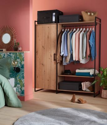 Kit Dressing Indus bois métal H. 180 x L. 160 x P. 45 cm | Castorama