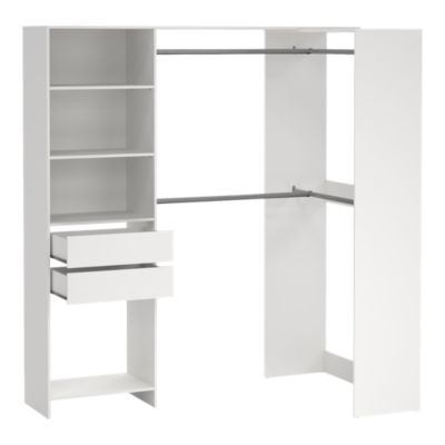 Kit dressing modulable 1 colonne coloris blanc Corner H. 200,4 x L. 80 ...