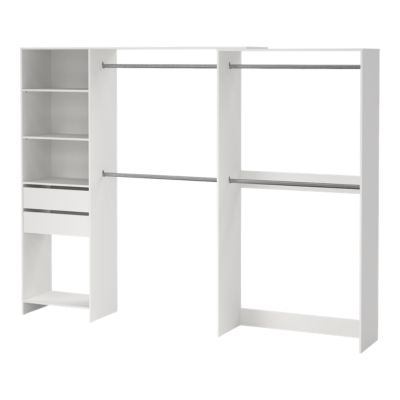 Kit dressing modulable 1 colonne coloris blanc Corner H. 200,4 x L. 80 ...