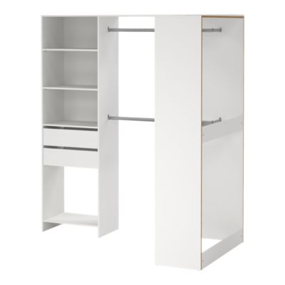Kit dressing modulable 1 colonne coloris blanc Corner H. 200,4 x L. 80 ...