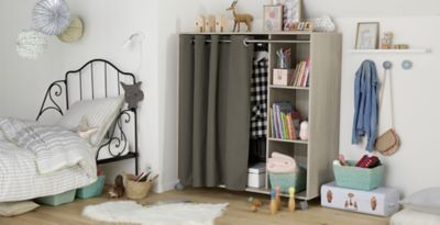 Kit dressing sous comble Vector effet chêne grisé H.128 x L.120 x P.48 ...