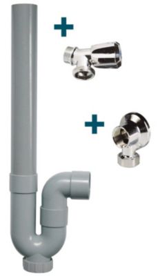 Kit machine à laver - Applique + robinet + siphon - SFERACO