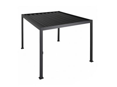 Kit pergola bioclimatique toit rétractable Evora Graphite 4 x 3 m ...