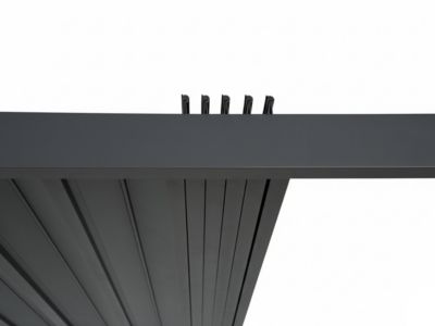 Kit pergola bioclimatique toit rétractable Evora Graphite 4 x 3 m ...