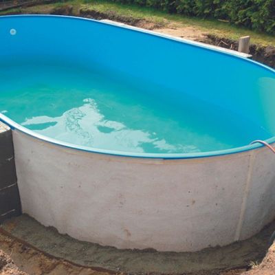 Kit Piscine Acier Enterrable - Ovale - 7X3.5X1.2 - Filtration 8M3/H ...