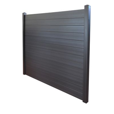 Kit poteau P-MEX H.180 cm + renfort gris anthracite