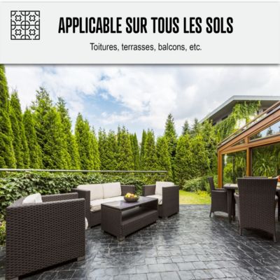KIT Résine Etanchéité Terrasse Carrelée Finition Brillante - 5 m² ...
