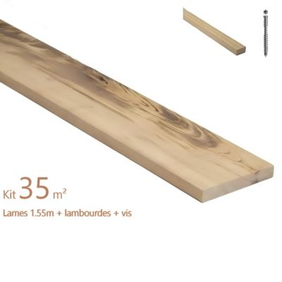Kit terrasse complet en bois exotique MUIRACATIARA TIGERWOOD avec ...