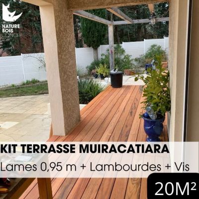 Kit terrasse complet - MUIRACATIARA / TIGER WOOD - Ep.21 mm x l.145 mm ...
