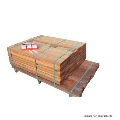 Kit terrasse exotique complet - CUMARU KD - Lames de 1,55 m / 25 m²