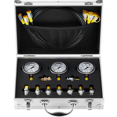 Kit test pression hydraulique 250/400/600 bars, 3 manomètres, 9 ...