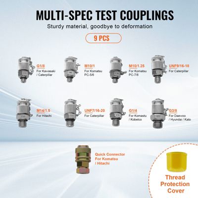 Kit test pression hydraulique 250/400/600 bars, 3 manomètres, 9 ...