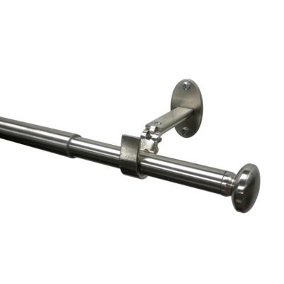 Kit Tringle à rideaux extensible Tulsi chromé mat | Castorama