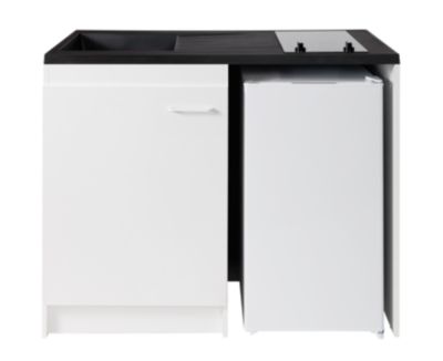 Kitchenette complète vitrocéramique blanc H. 94,5 x l. 120 cm | Castorama