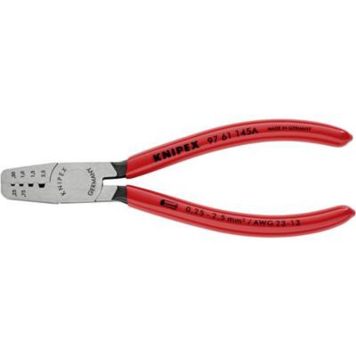 Knipex 97 61 145 A - Pince à sertir embouts de câble 0,25 à 2,5 mm², 145 mm