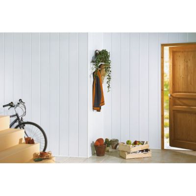 Lambris PVC blanc 4m (vendu à la botte) | Castorama