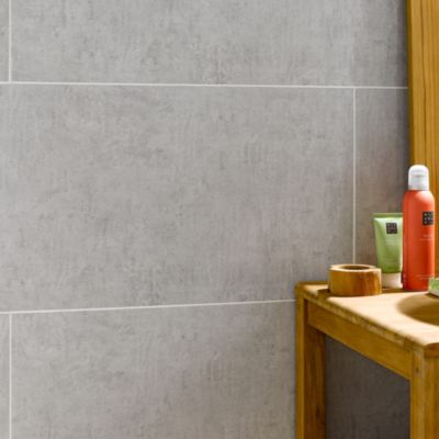 Lambris PVC Dumalock pierre gris mat 37,5 x 120 cm | Castorama