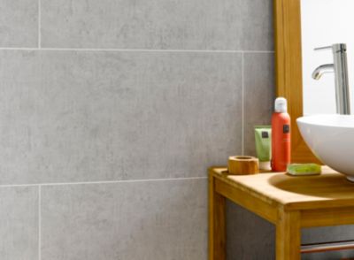 Lambris PVC Dumalock pierre gris mat 37,5 x 120 cm | Castorama