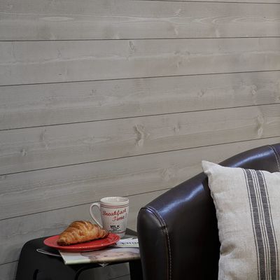 Lambris Sapin bds Béton 12x135 cm (vendu à la botte) | Castorama