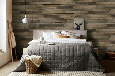 Lambris Ultrawood Barnwood 3D 16x118cm bois vieilli | Castorama