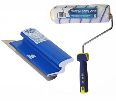 Lame CE 78 pour Enduire et Lisser Semin, 25 cm et Rouleau pour ...