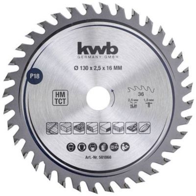 Lame de scie circulaire 130 x 16 mm CleanCut 581868, carbure, 1 pc