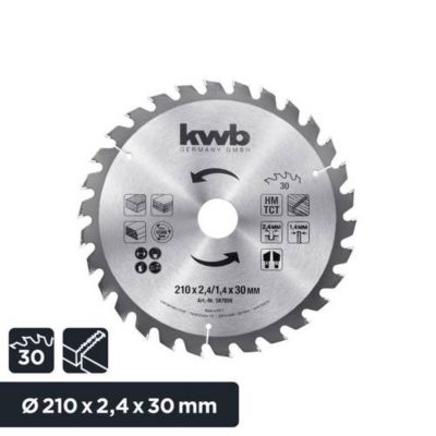 Lame de scie circulaire 210 x 30 mm 1 pc(s) - denture positive, carbure