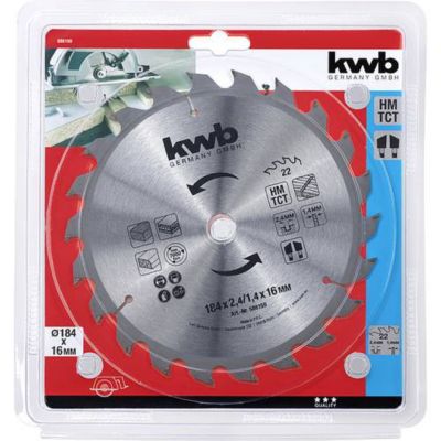 Lame de scie circulaire carbure 184 x 16 mm, 22 dents - CleanCut