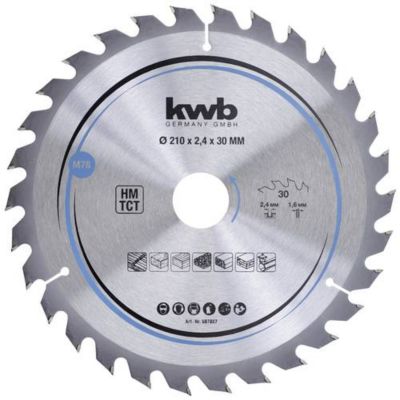 Lame de scie circulaire carbure 210 x 30 mm, 30 dents, ép. 1,6 mm - 1 pc