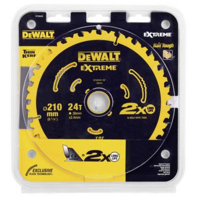 Lame de scie circulaire Dewalt Extreme DT20432-QZ 210 x 30 x 2,4 mm 24 ...