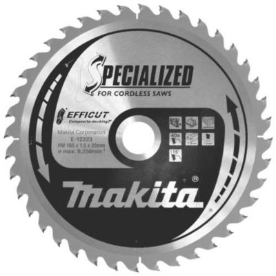 Lame de scie circulaire EFFICUT 165 x 20 x 1,5 mm, 40 dents - E-12223