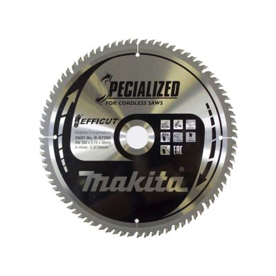 Lame de scie circulaire EFFICUT 260 x 30 x 2,15 mm B-67290, 80 dents ...