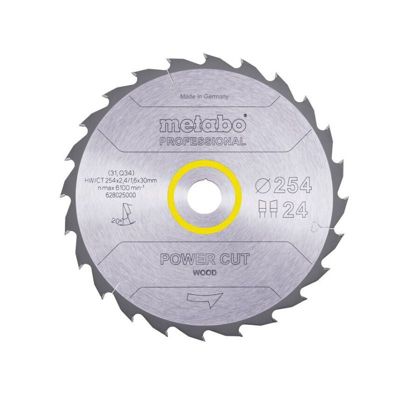Lame de scie circulaire Metabo 254 mm 628025000, 24 dents, 1 pc