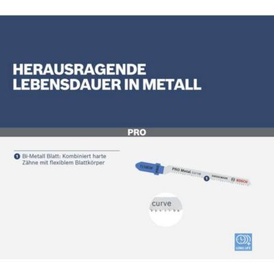 Lame de scie sauteuse Bosch 2608634237 T118EOF BIM Flexible for Metal ...