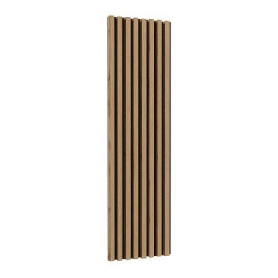 Lamelles murale XL aspect chêne sur support fond noir mat collection ...
