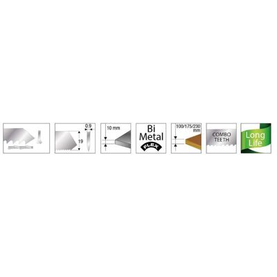 Lames de scie sabre 225 mm BIM spécial palettes (5 pcs) - DIAGER L204SL2255
