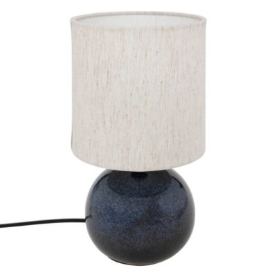 Lampadaire arc "Gaia" en coton H26,5cm bleu - Atmosphera | Castorama