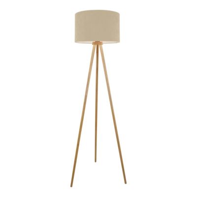 Lampadaire ARDITA style scandinave 152 cm bois et textile beige D: 616 ...