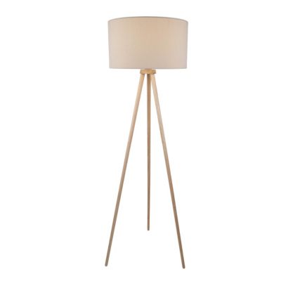 Lampadaire ARDITA style scandinave 152 cm bois et textile beige D: 616 ...
