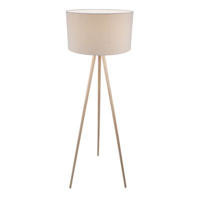 Lampadaire ARDITA style scandinave 152 cm bois et textile beige D: 616 ...