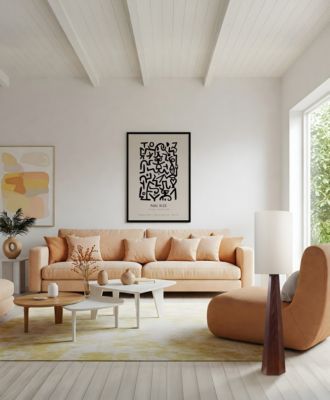 Lampadaire bois et lin beige H.130cm E27 40W IP20 Seynave, Alto