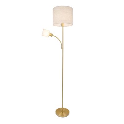 Lampadaire FILOMENA 165 cm style moderne metal plastique textile laiton ...