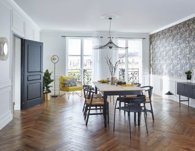 Lampadaire Toroba E27 IP20 or et noir L.28 x l..32.5cm