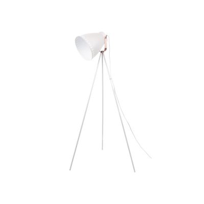 Lampadaire trépied design style cinéma Blanc, H. 145 cm, MINGLE