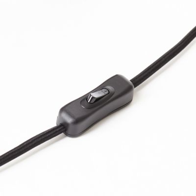 Lampe à poser Kirou blanc pied bois IP20 E27 H.50cm Brilliant