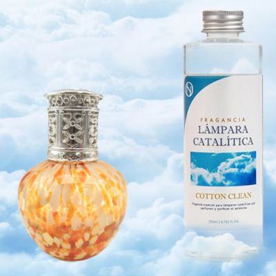 Lampe catalytique Drops Orange + Parfum Cotton Clean 200 ml - Élimine ...