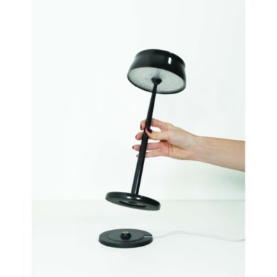 Lampe de table LED connectée Wi-Fi Zafferano Sister Light noire nacrée ...