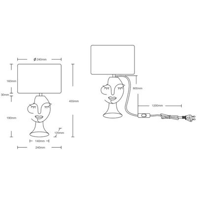 Lampe de table Led noire - Trio - Mary